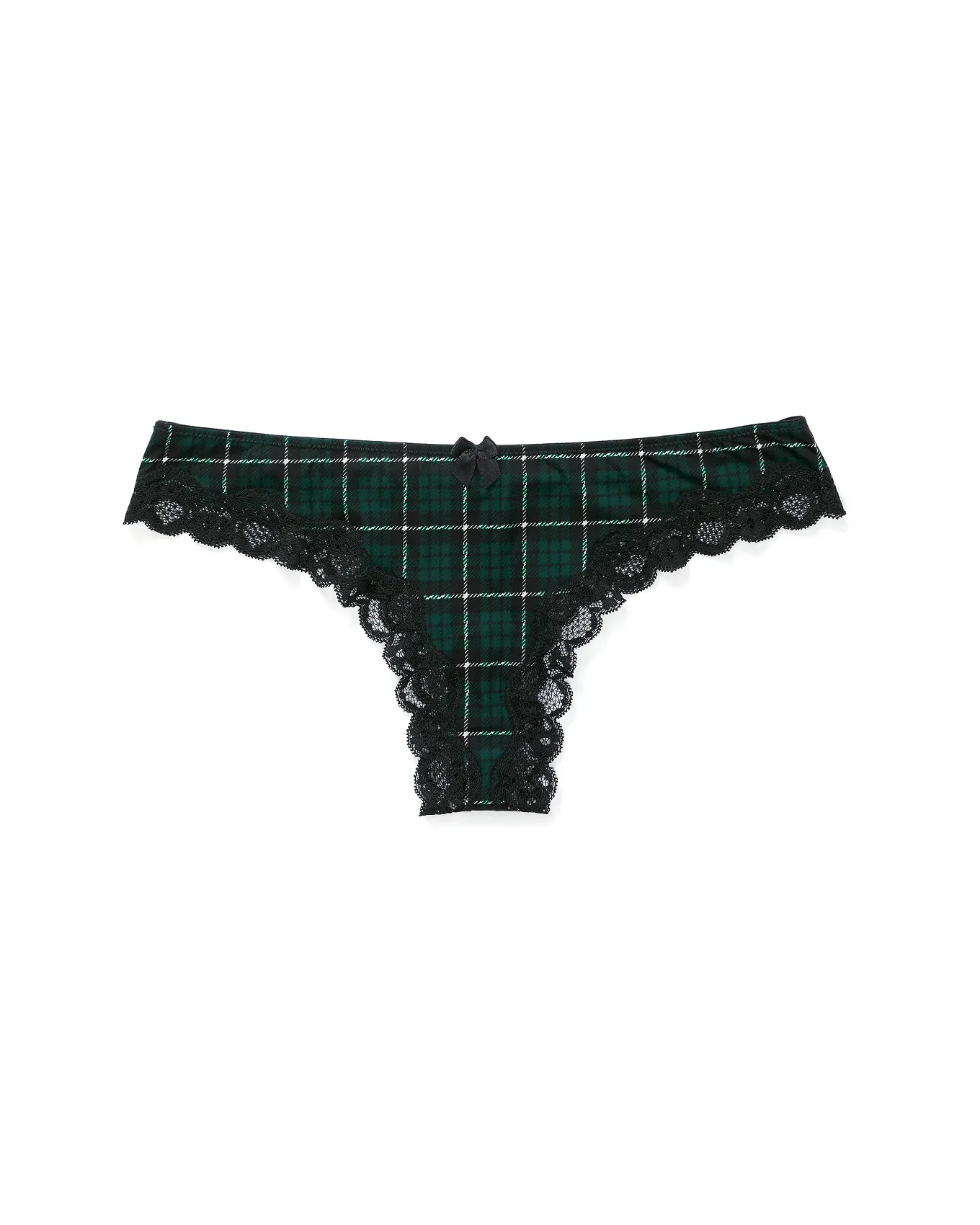 Nare Plaid Green Thong Panty, XS-4X | Adore Me