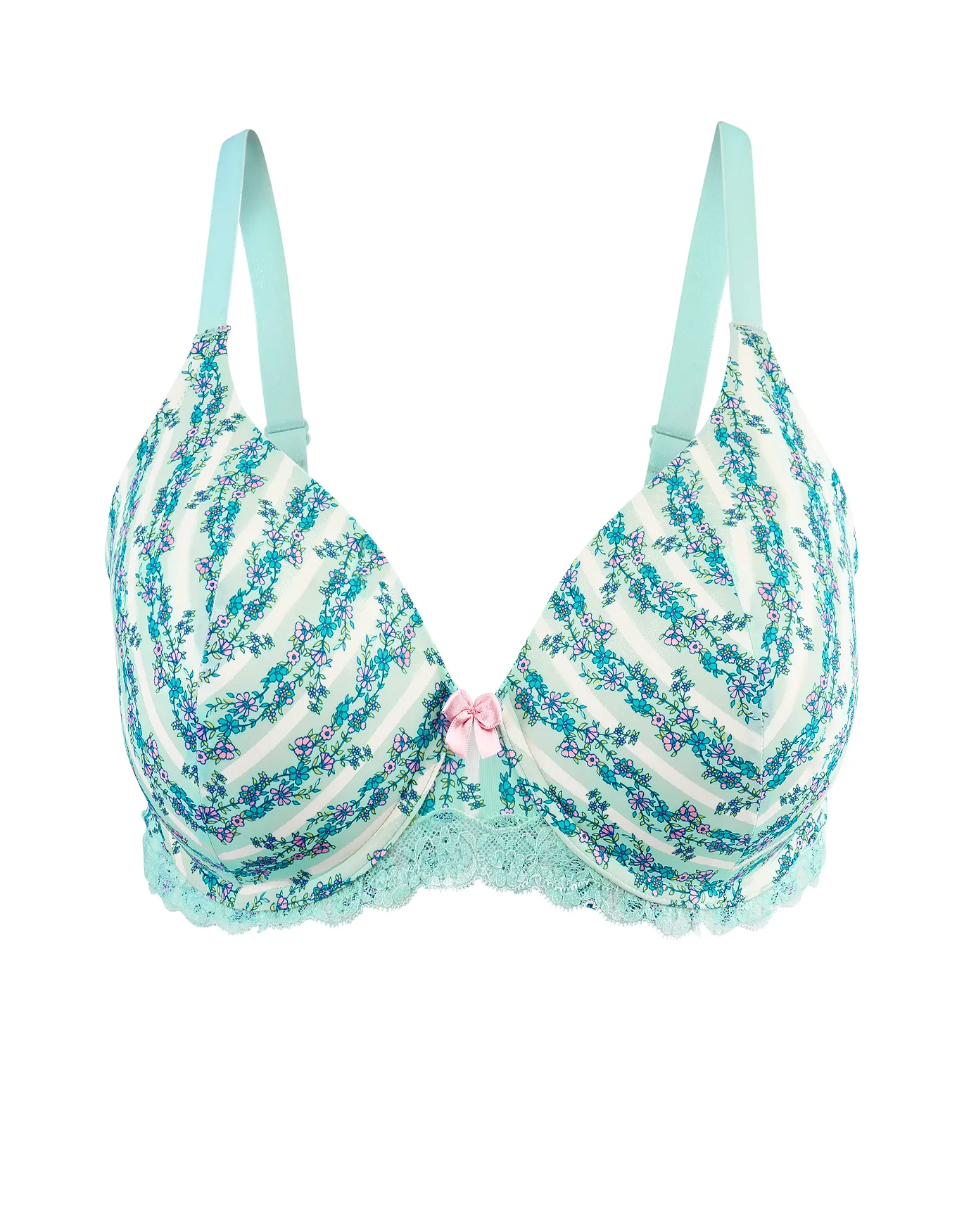 Nare Floral Blue Contour Bra, 38DD-46DDD | Adore Me