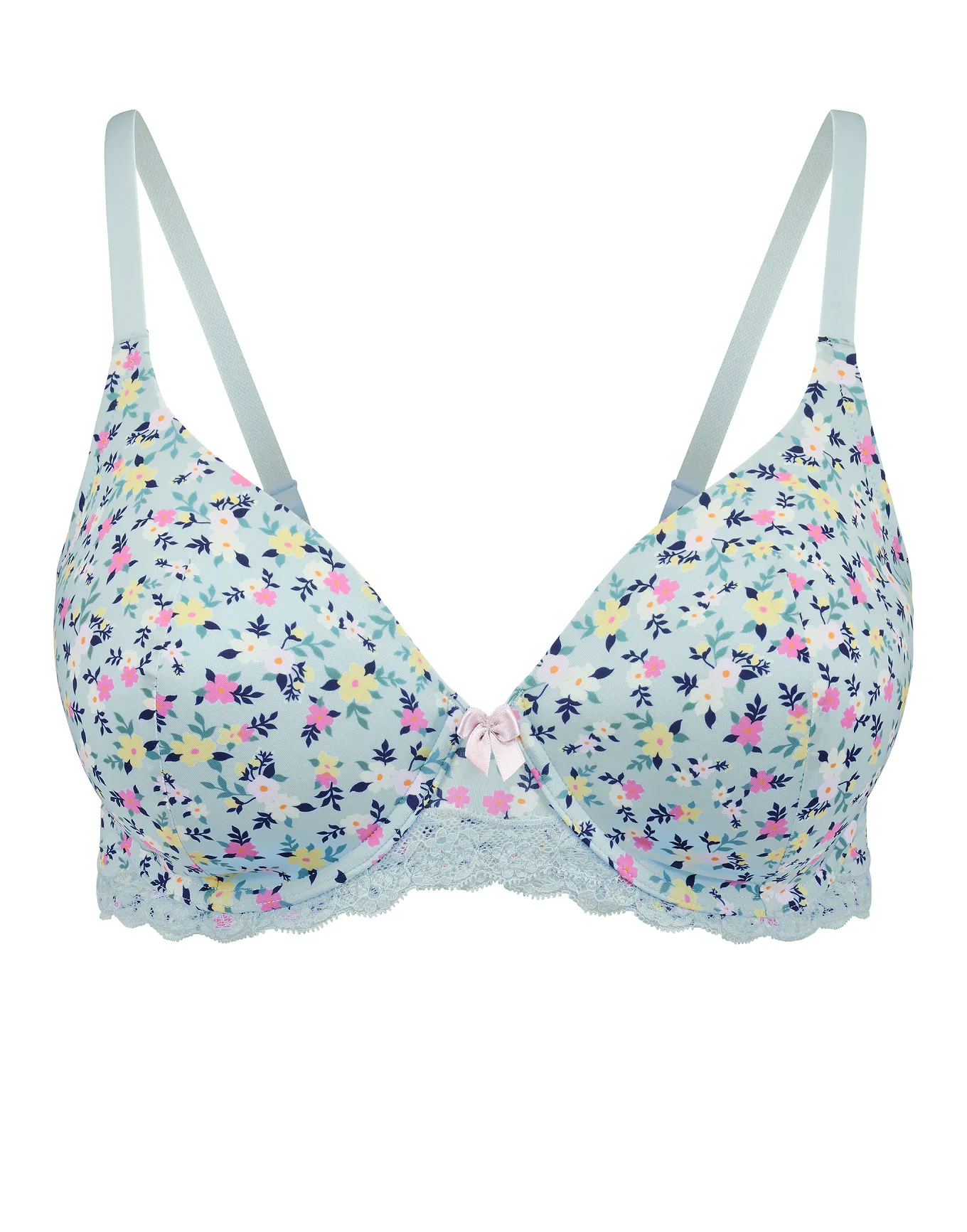 Nare Ditsy Blue Contour Bra, 38DD-46DDD | Adore Me