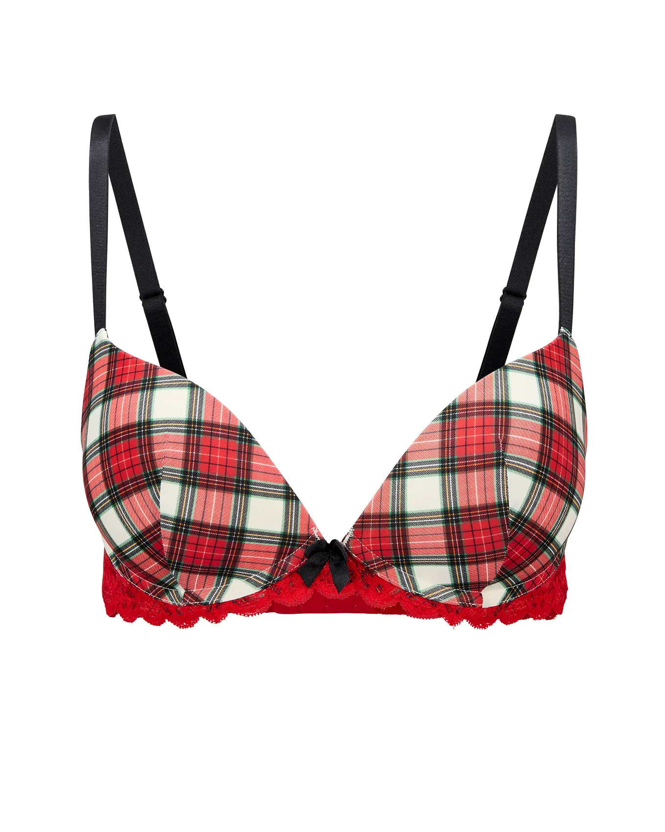 Shea Plaid Beige Push Up Bra, 30A-38D | Adore Me
