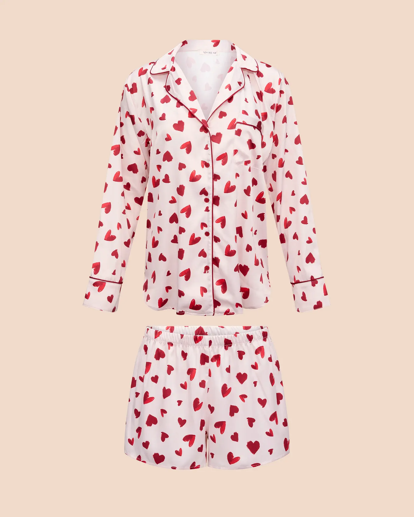 Sammie Heart Pink PJ Set, XS-4X | Adore Me