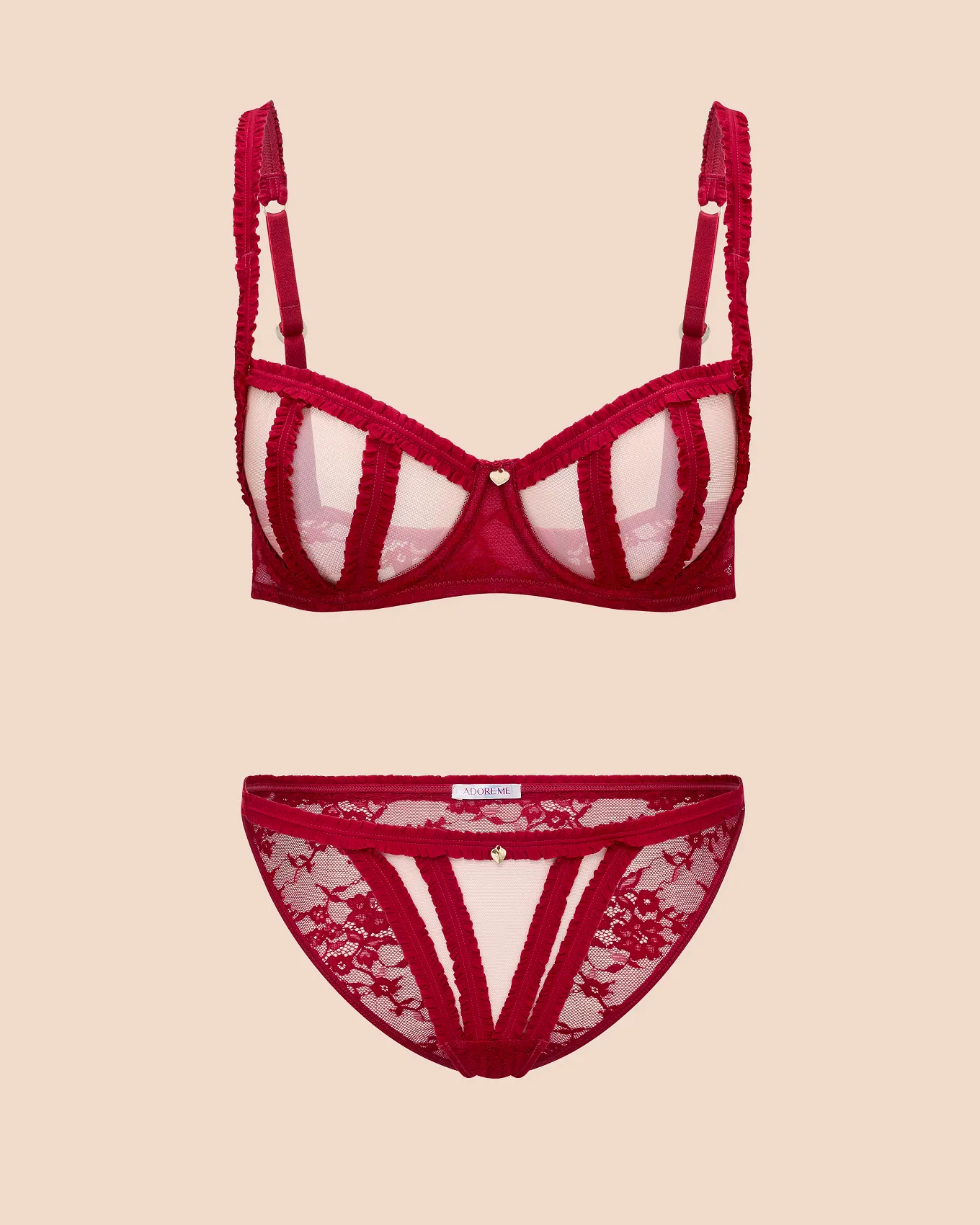 Lovisa Dark Red Unlined Balconette, 32A-38DD | Adore Me