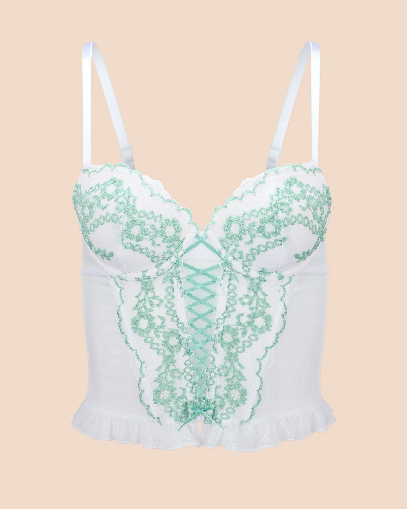 Saidie White Bustier, 30A-38DD | Adore Me