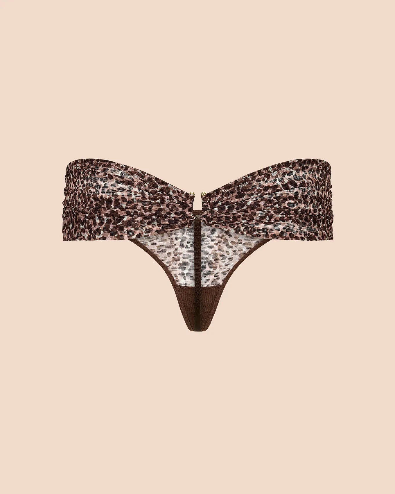 Inej Animal Brown G-String Panty, XS-4X | Adore Me