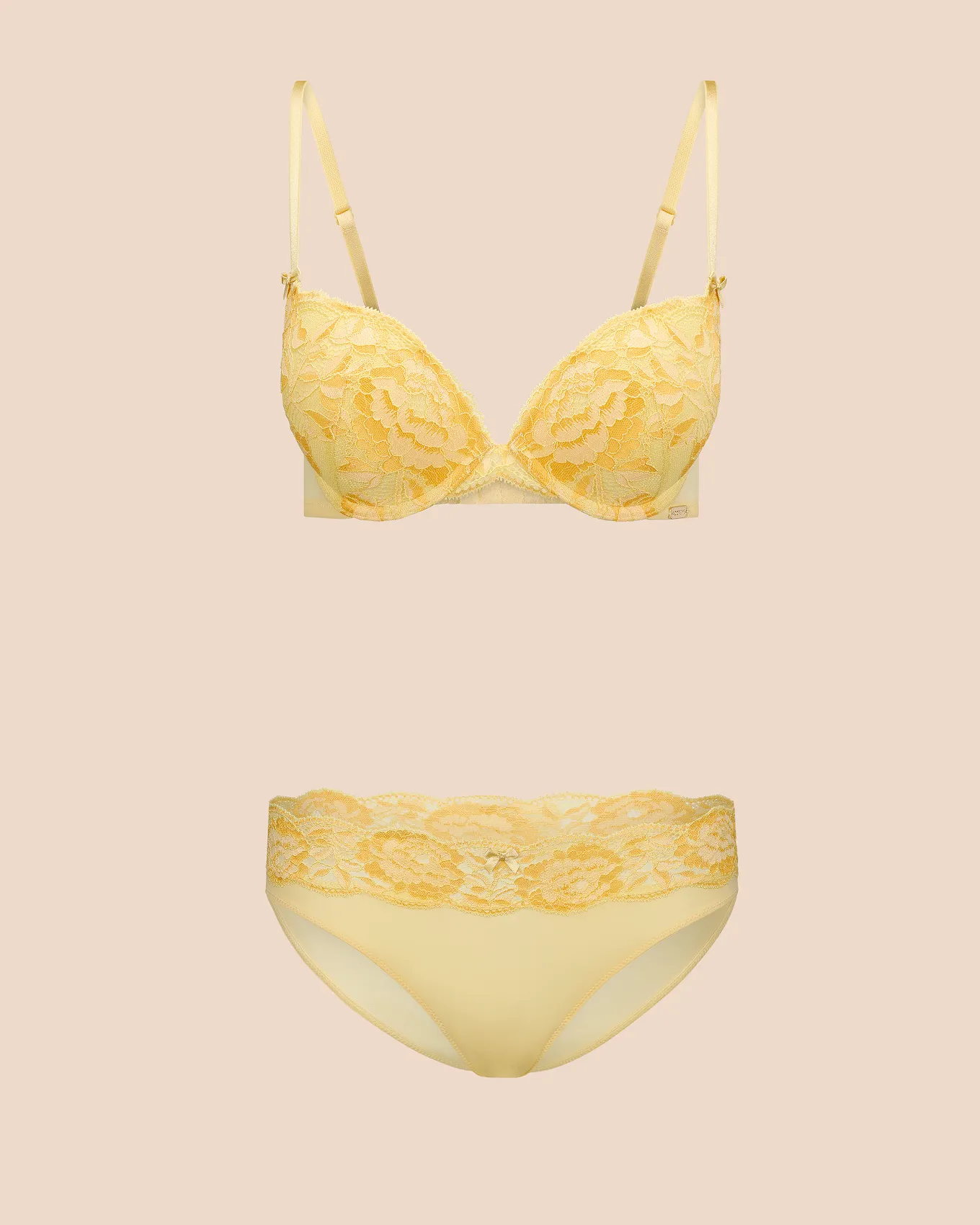 Jaya Light Yellow Push Up Plunge, 34D | Adore Me