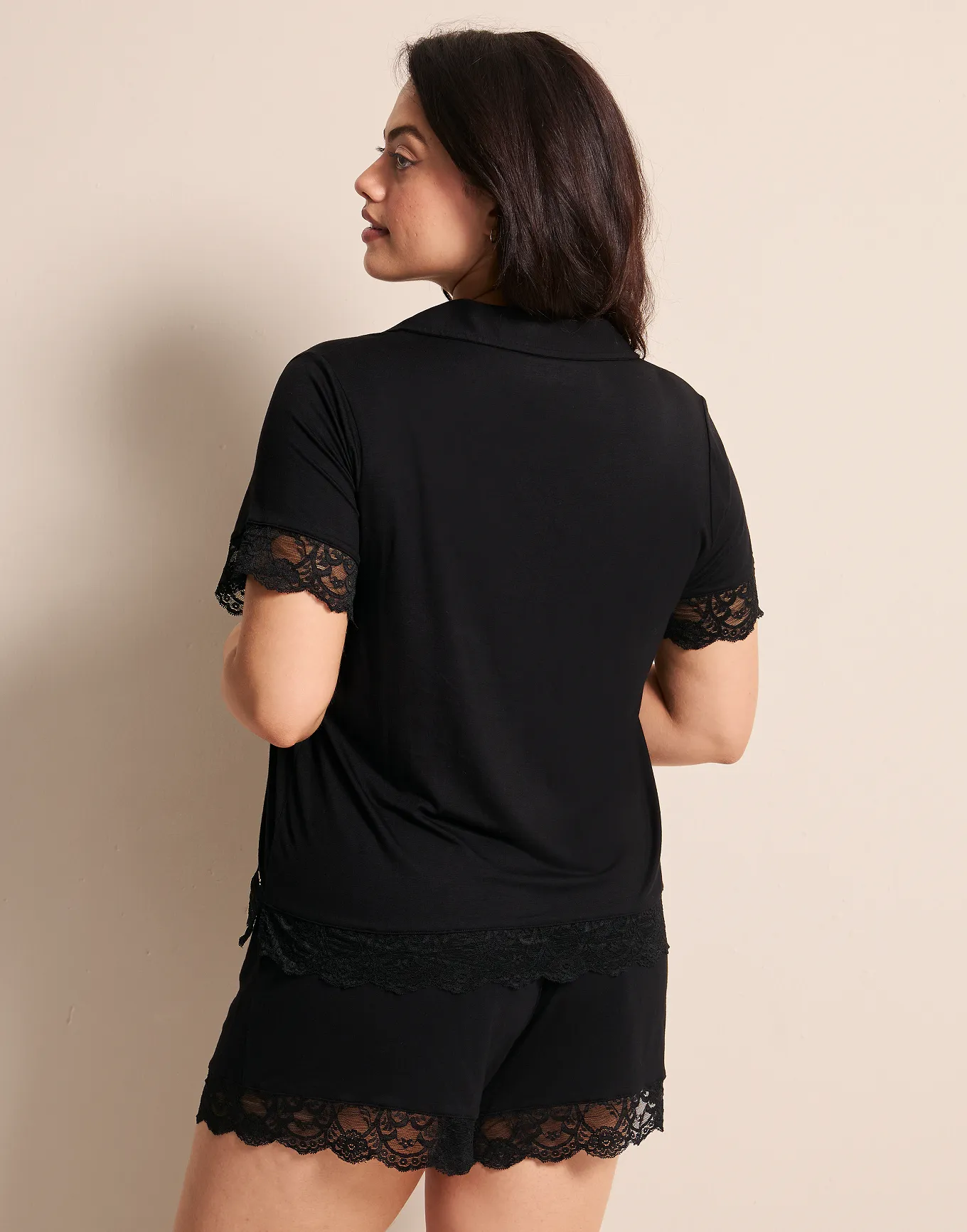 Isa Black Plus Short PJ Set, 1X-4X | Adore Me