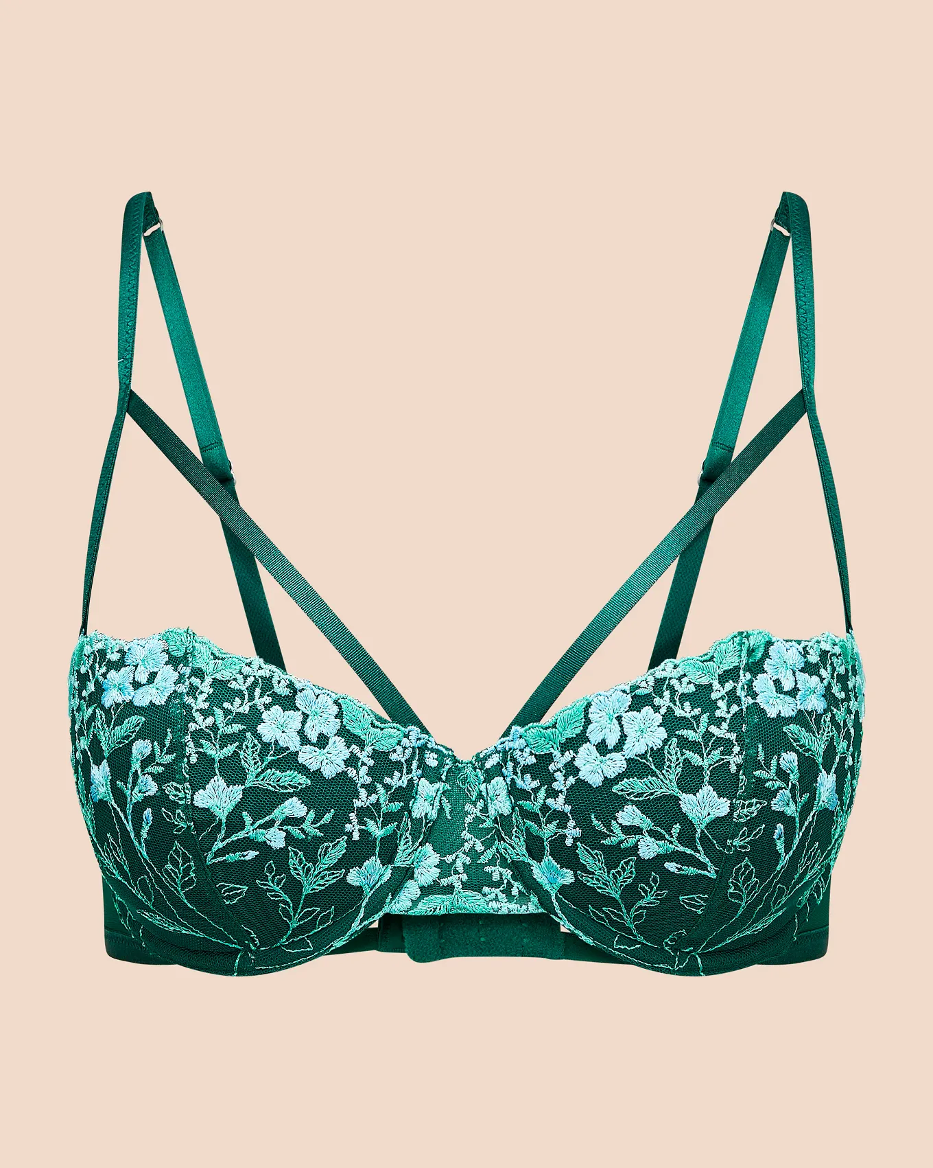 Fern Dark Green Contour Bra, 30A-46DDD | Adore Me