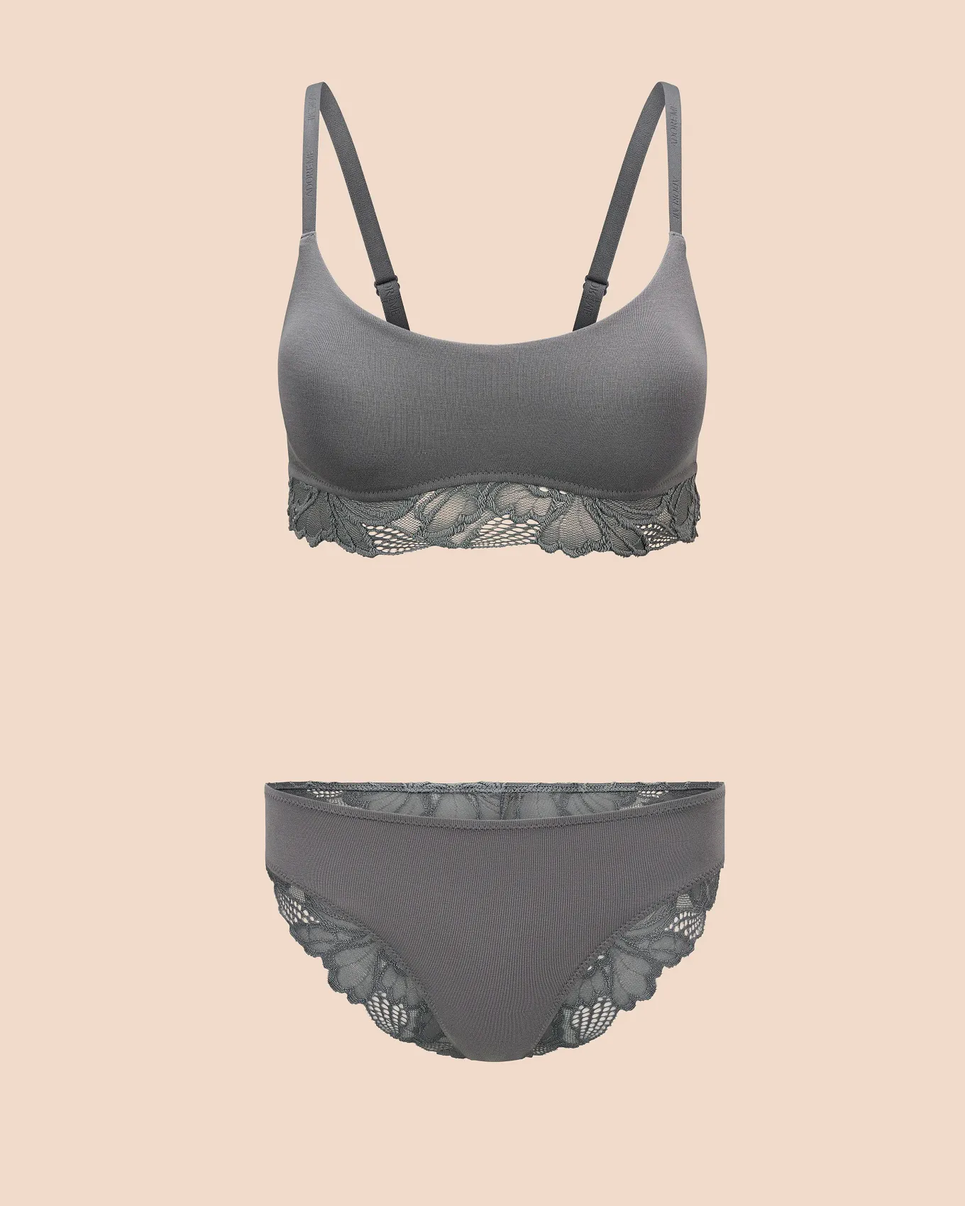 Shiloh Dark Gray Contour Bra, XS-4X | Adore Me