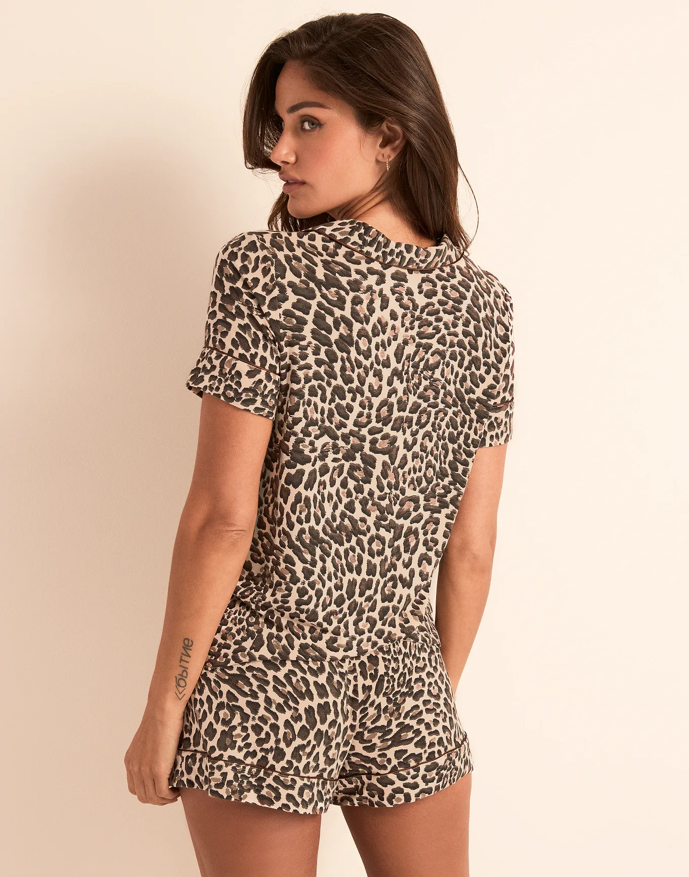 Jane B1 Animal Brown Short Sleeve and Short PJ Set, XS-XL | Adore Me