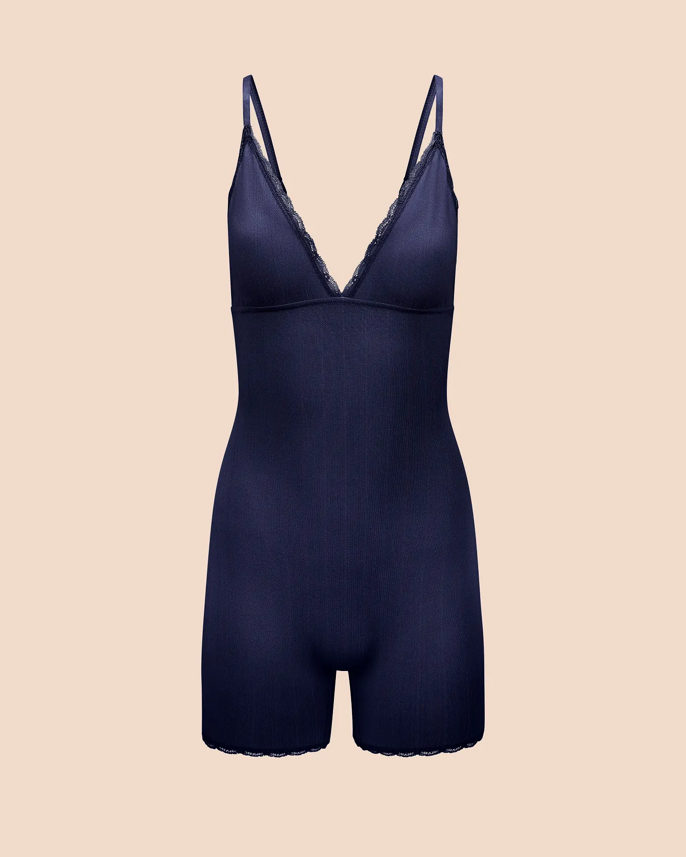 Pointelle Dark Blue Romper, XS-XL | Adore Me